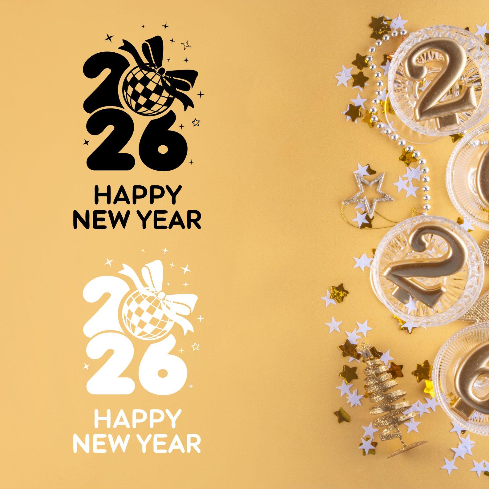 Feliz Año Nuevo 2026 SVG Png Dxf / Diseño de camiseta con bola de ...