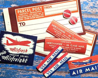 80 Air Mail Labels Self-adhesive Airmail Labels - Etsy