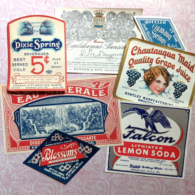 Vintage Soda Labels - Etsy