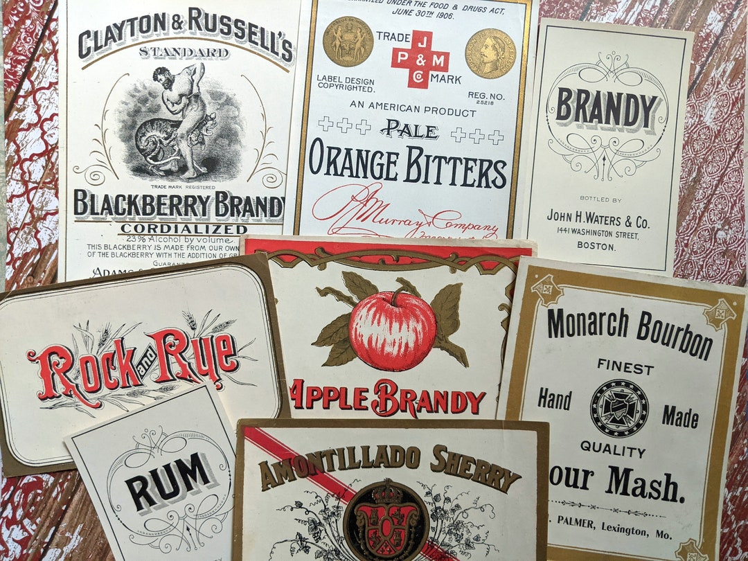 1900s 1910s Pre Prohibition Early Liqour Alcohol Labels Clayton ...