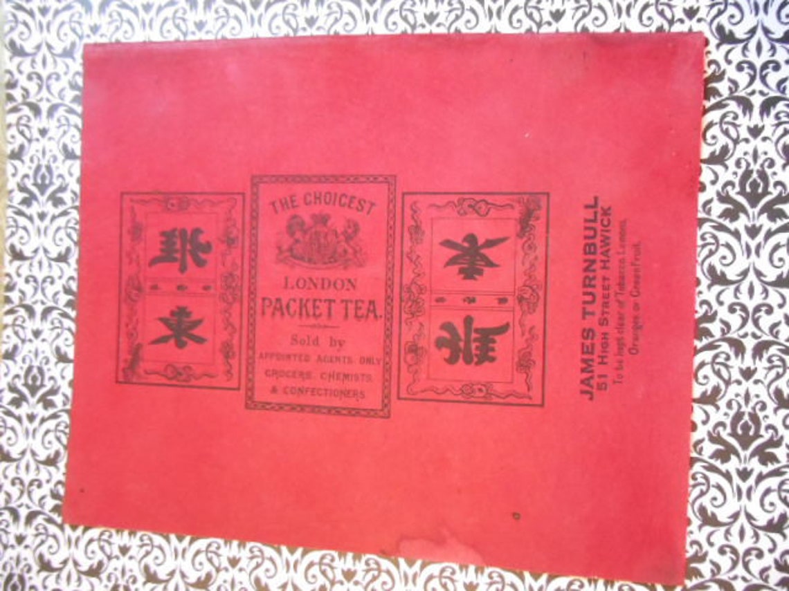Victorian Tea Packet Label James Turnbull Late 1800s NOS - Etsy