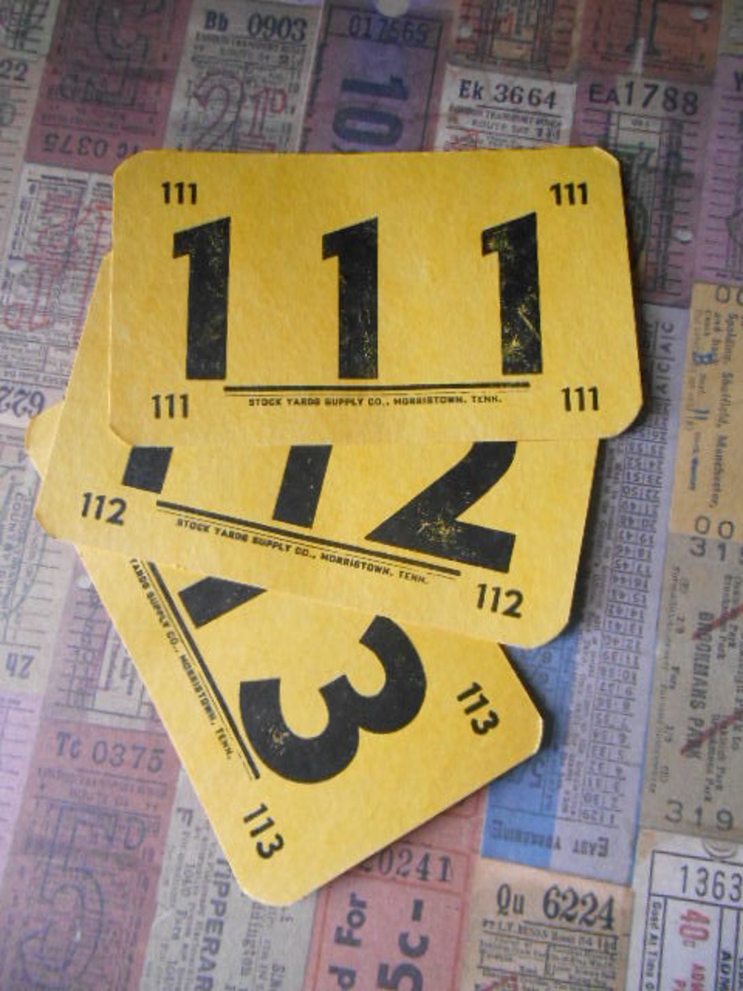 3 Vintage Stock Yard Auction Cards - Etsy