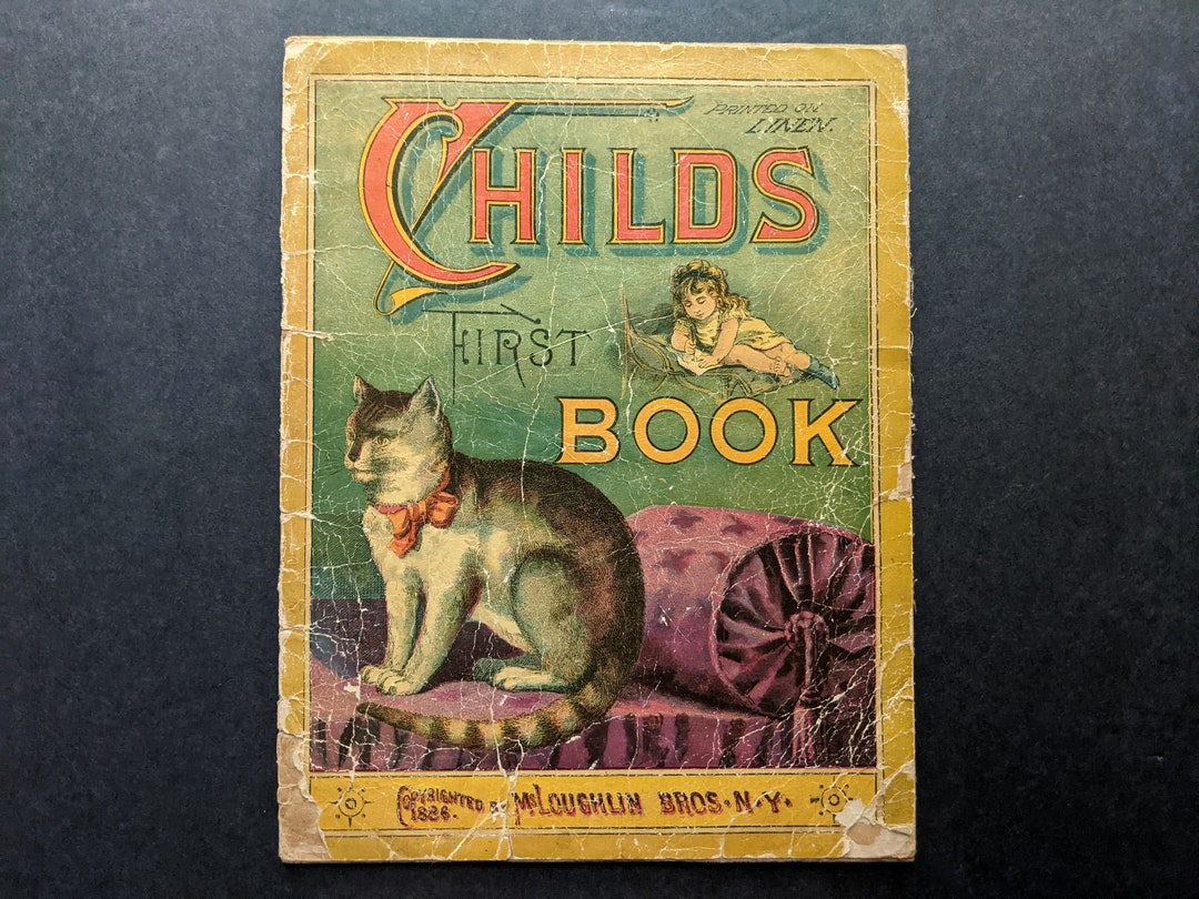 1886 Childs First Book Victorian Linen Alphabet Mcloughlin Brothers - Etsy