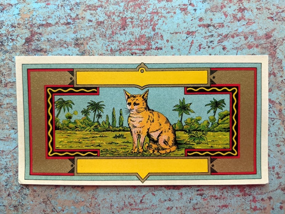 Victorian Lithograph Cat Tag Textile Dye Label - Etsy
