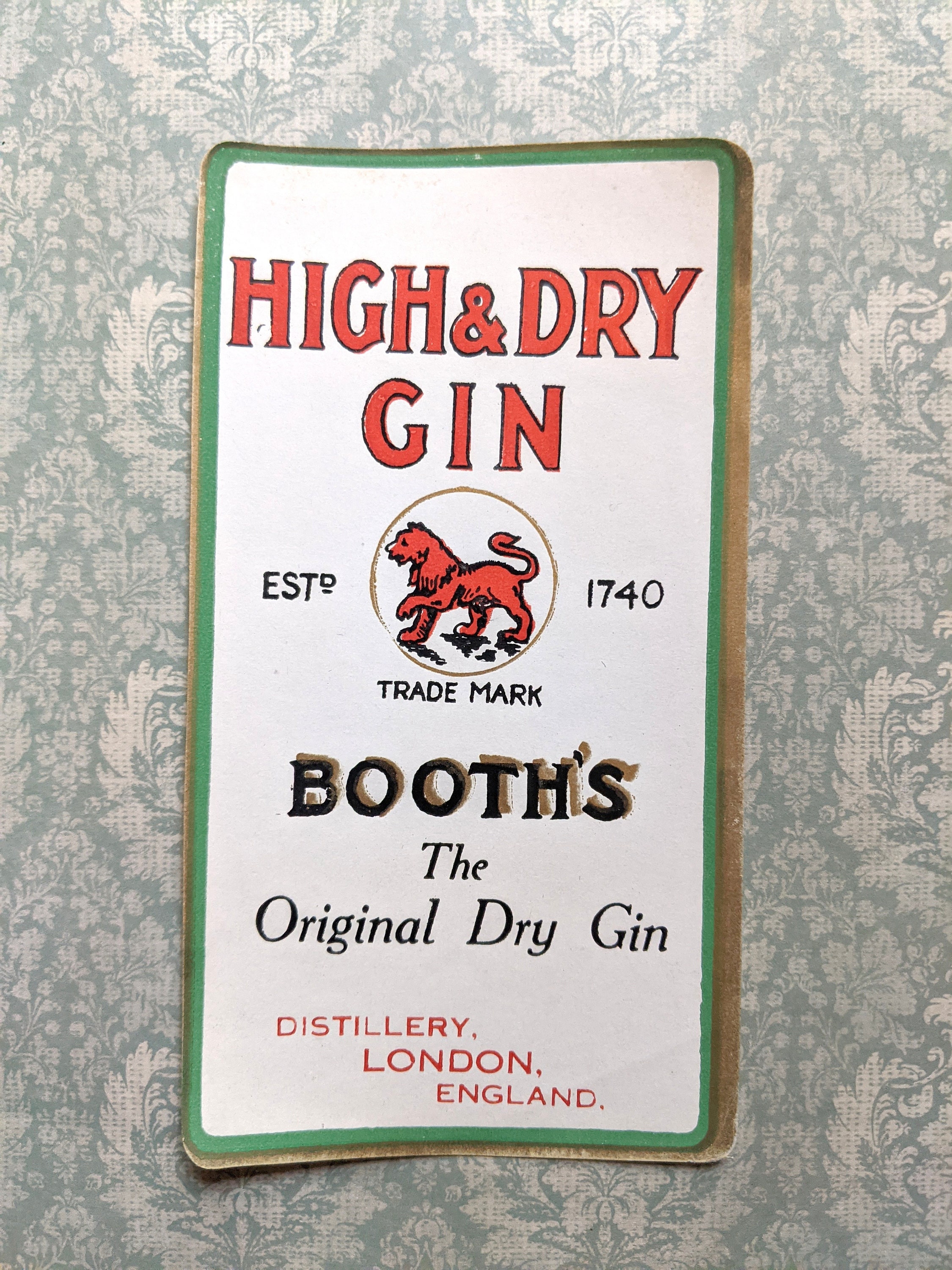 1900s to 1930s Original Unused Gin Labels Gordon & Company Holloways ...