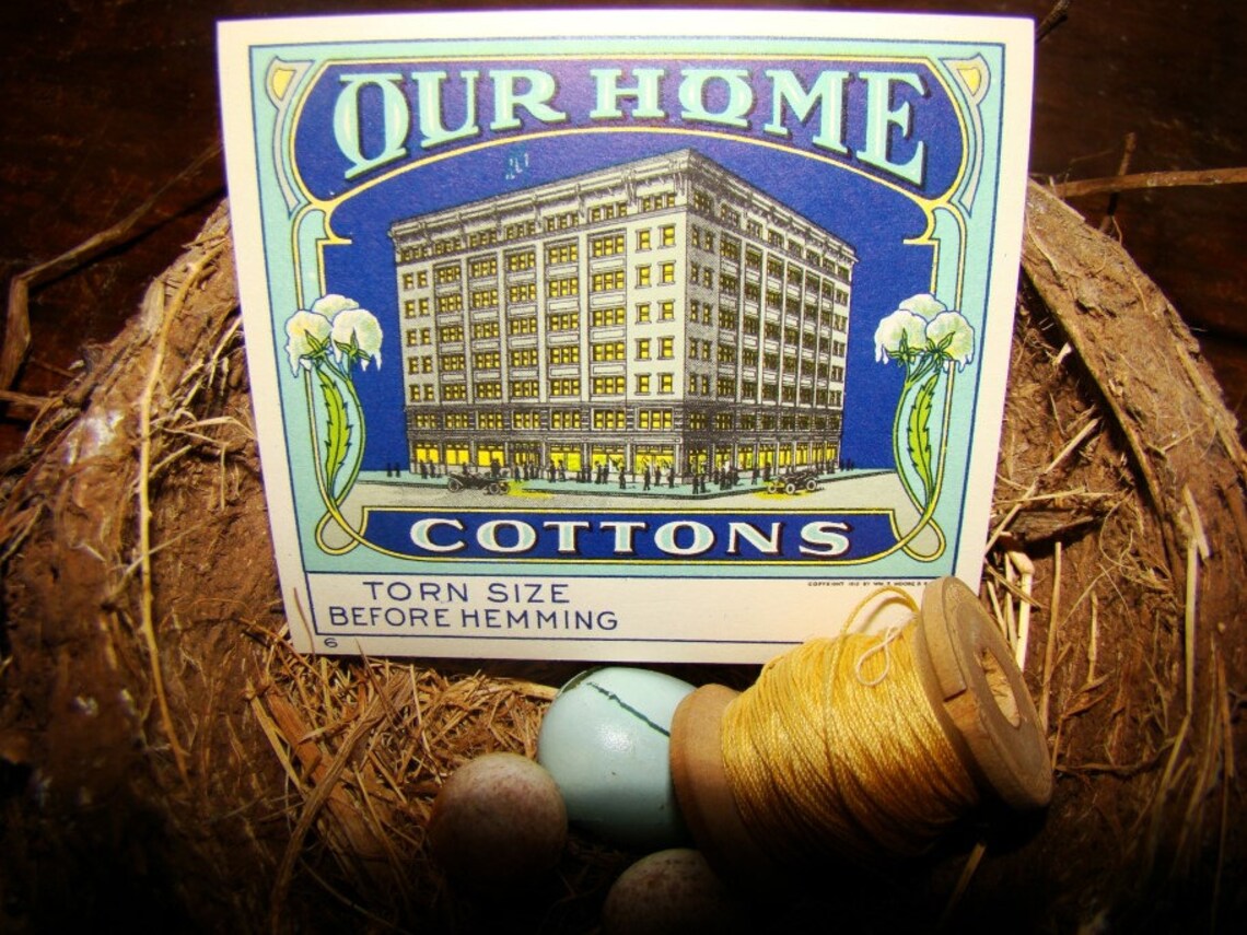 Georgous Lithograph Litho Antique Textile Fabric Cotton Label - Etsy