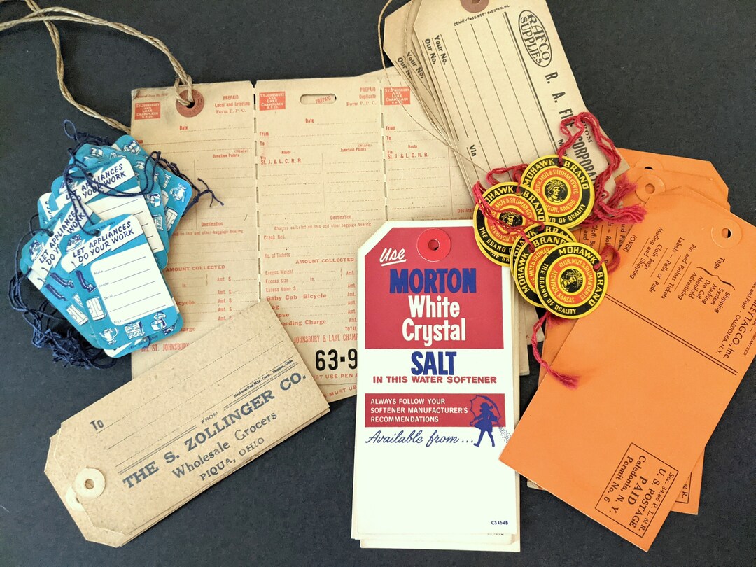 Vintage Shipping and Merchandise Tag Rail Road - Etsy