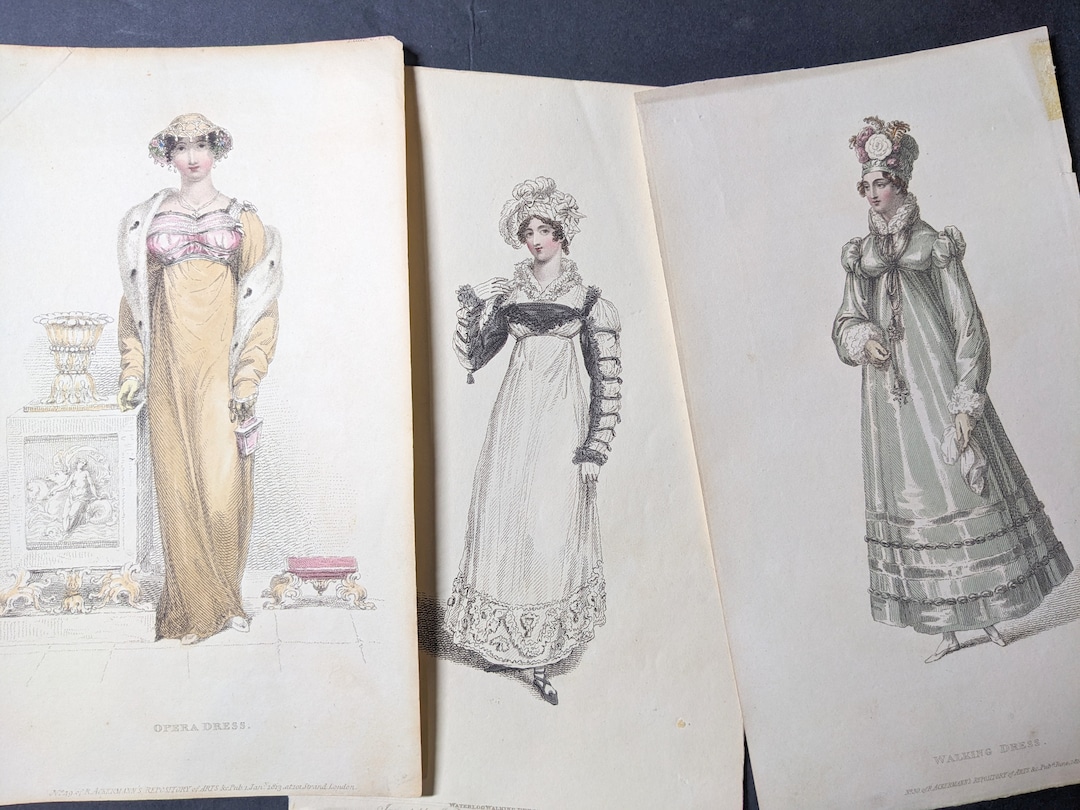 Your Choice Original 1810s Regency Era Fashion Plates R Ackermann's ...