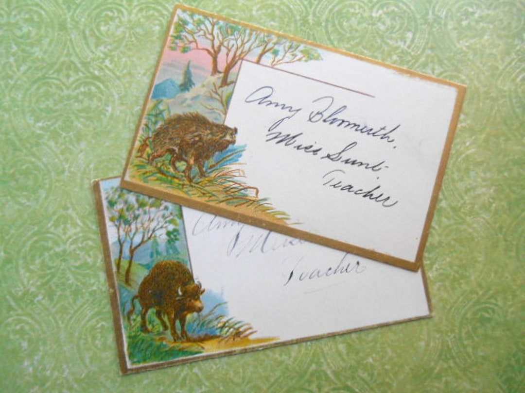 2 Victorian Litho Reward of Merit School Cards - Etsy