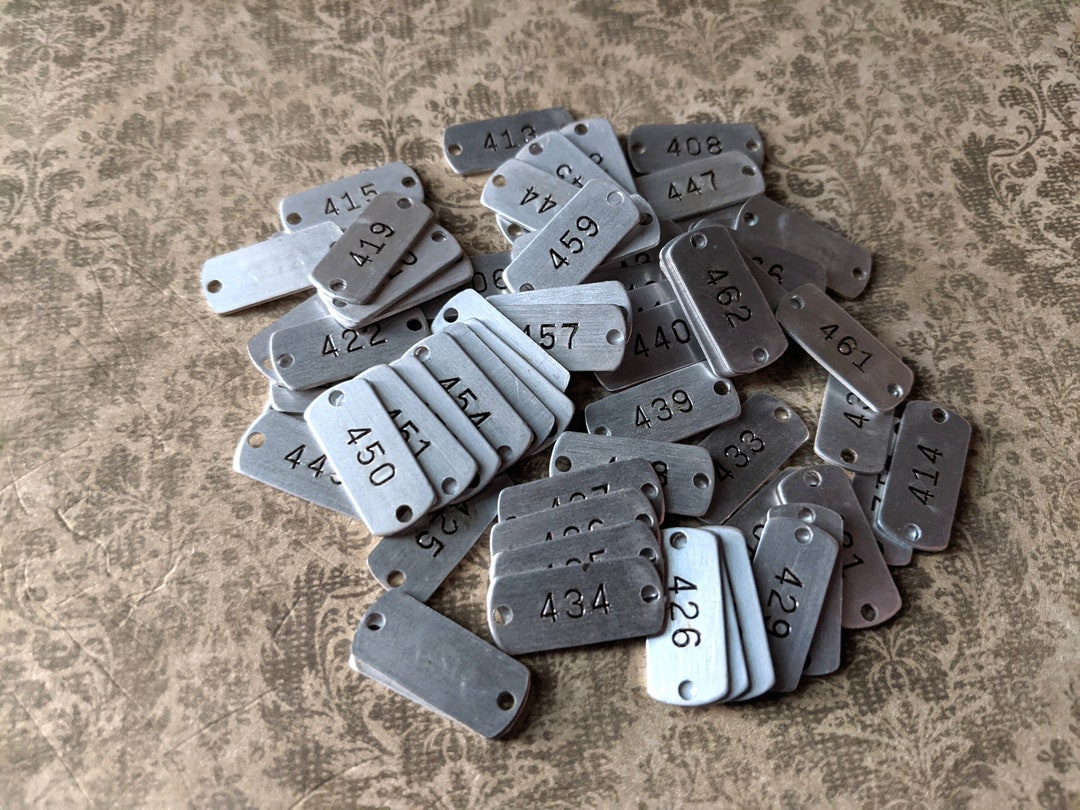 10 Tiny 400 Series Aluminum Metal Vintage Drawer or Tool Tags - Etsy