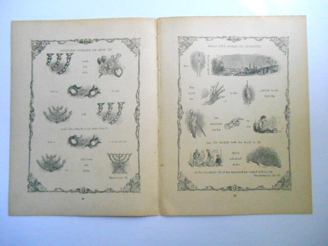 10 Pages 1899 Bible Symbols Sunday School Victorian Picture Book - Etsy