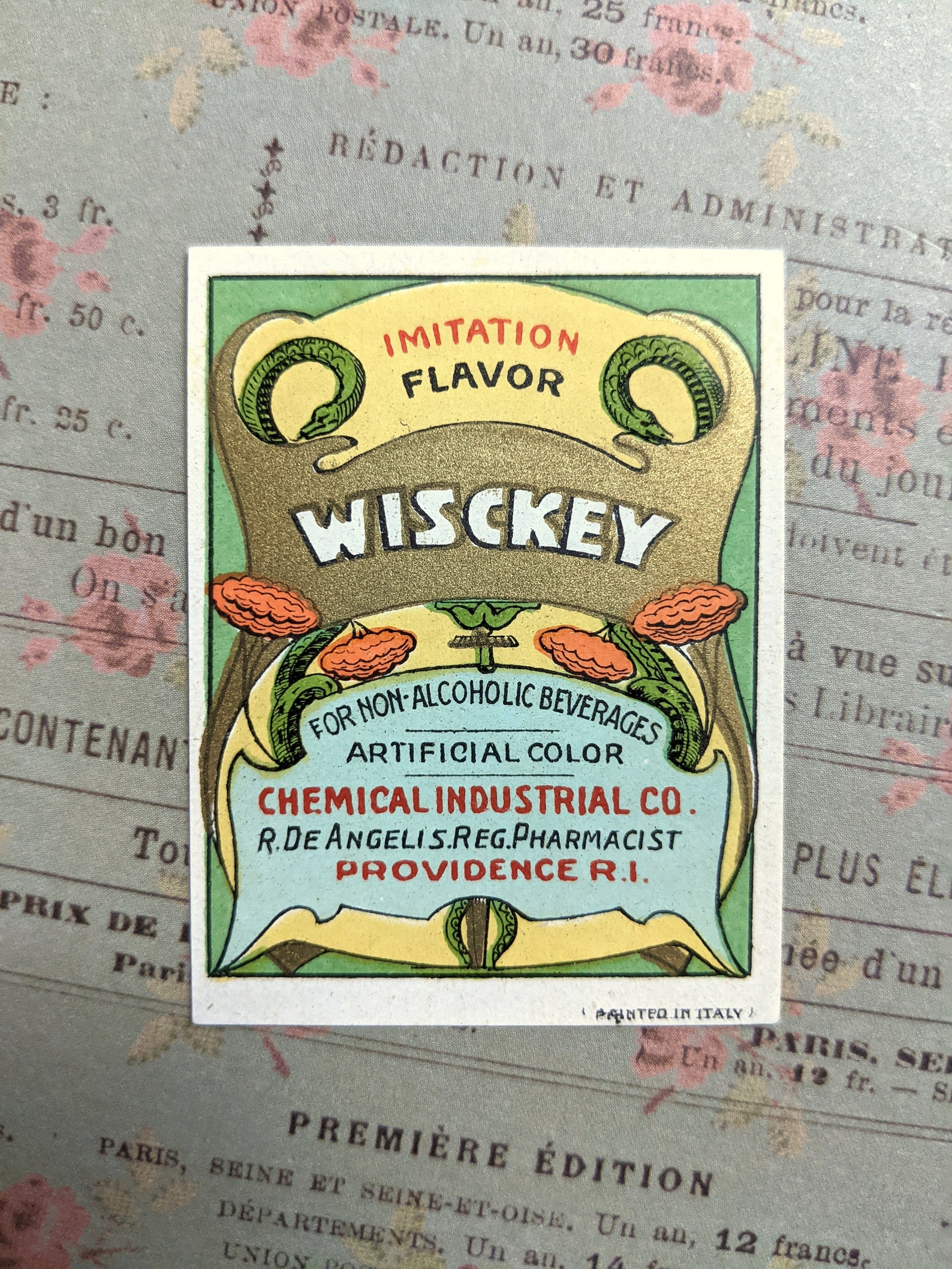 1920s Prohibition Era Whiskey Flavoring Labels Art Nouveau Gilded - Etsy