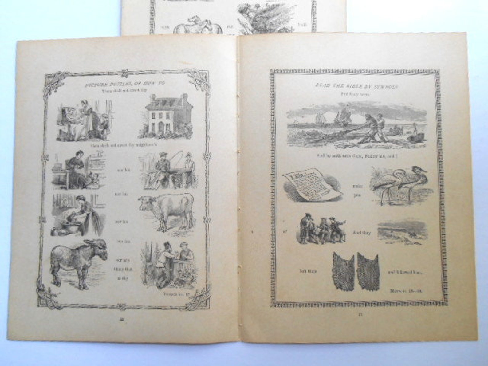 10 Pages 1899 Bible Symbols Sunday School Victorian Picture Book - Etsy