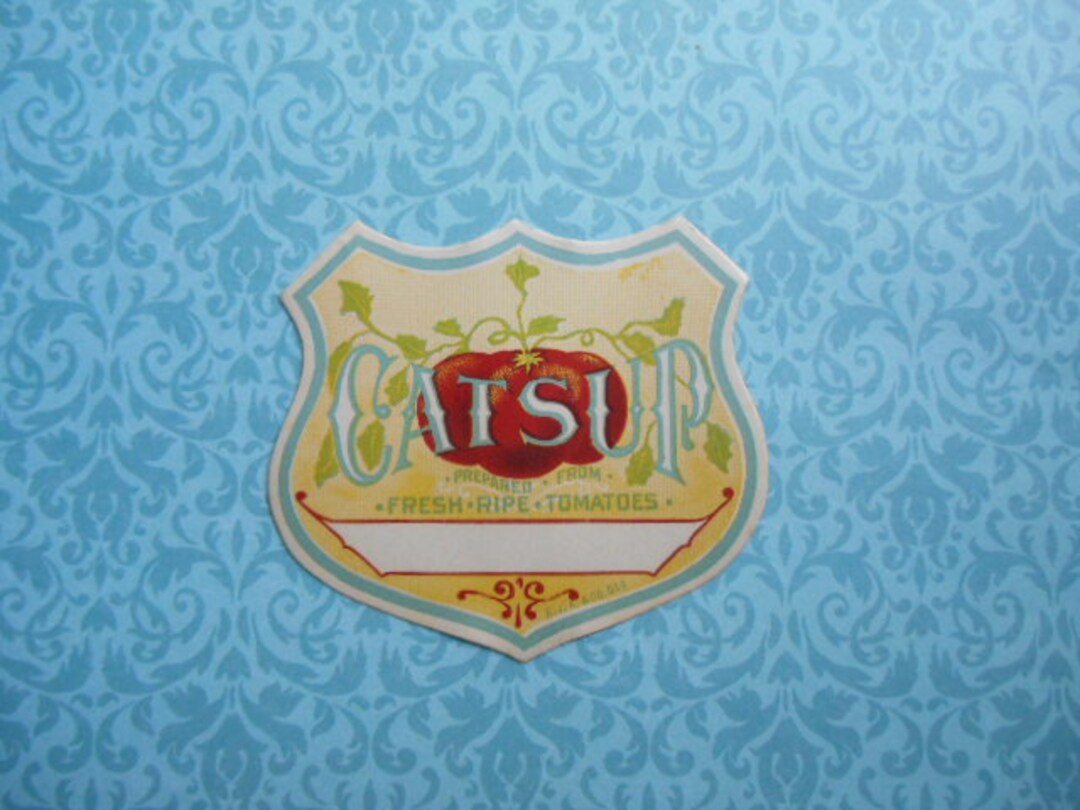 1920s Mixed Litho Catsup Edwardian Label - Etsy