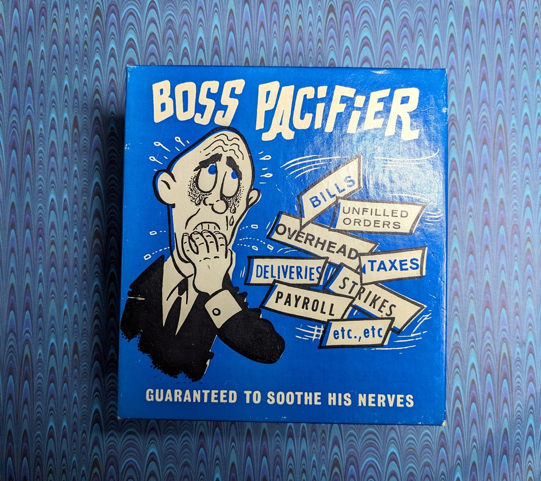 Neat 1970s NOS Joke Novelty Gag Gift Box Boss Big Pacifier - Etsy