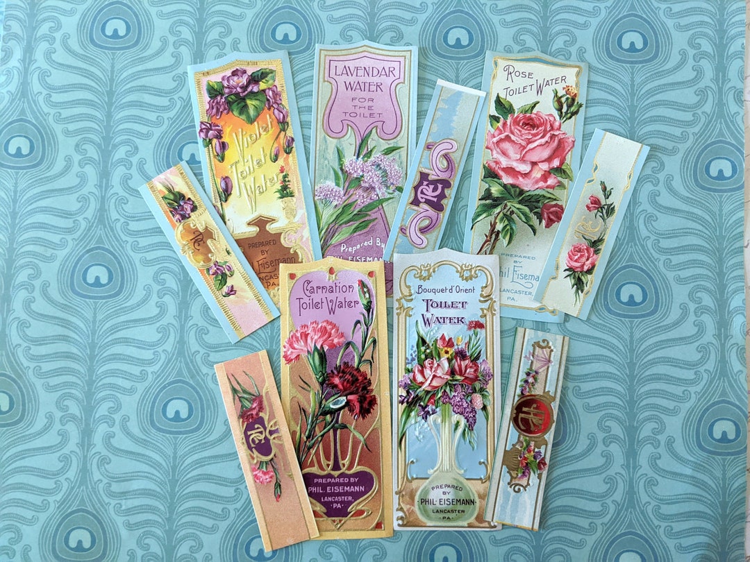 1900s Lovely Victorian Edwardian Gilded Embossed Lithograph Toilet ...