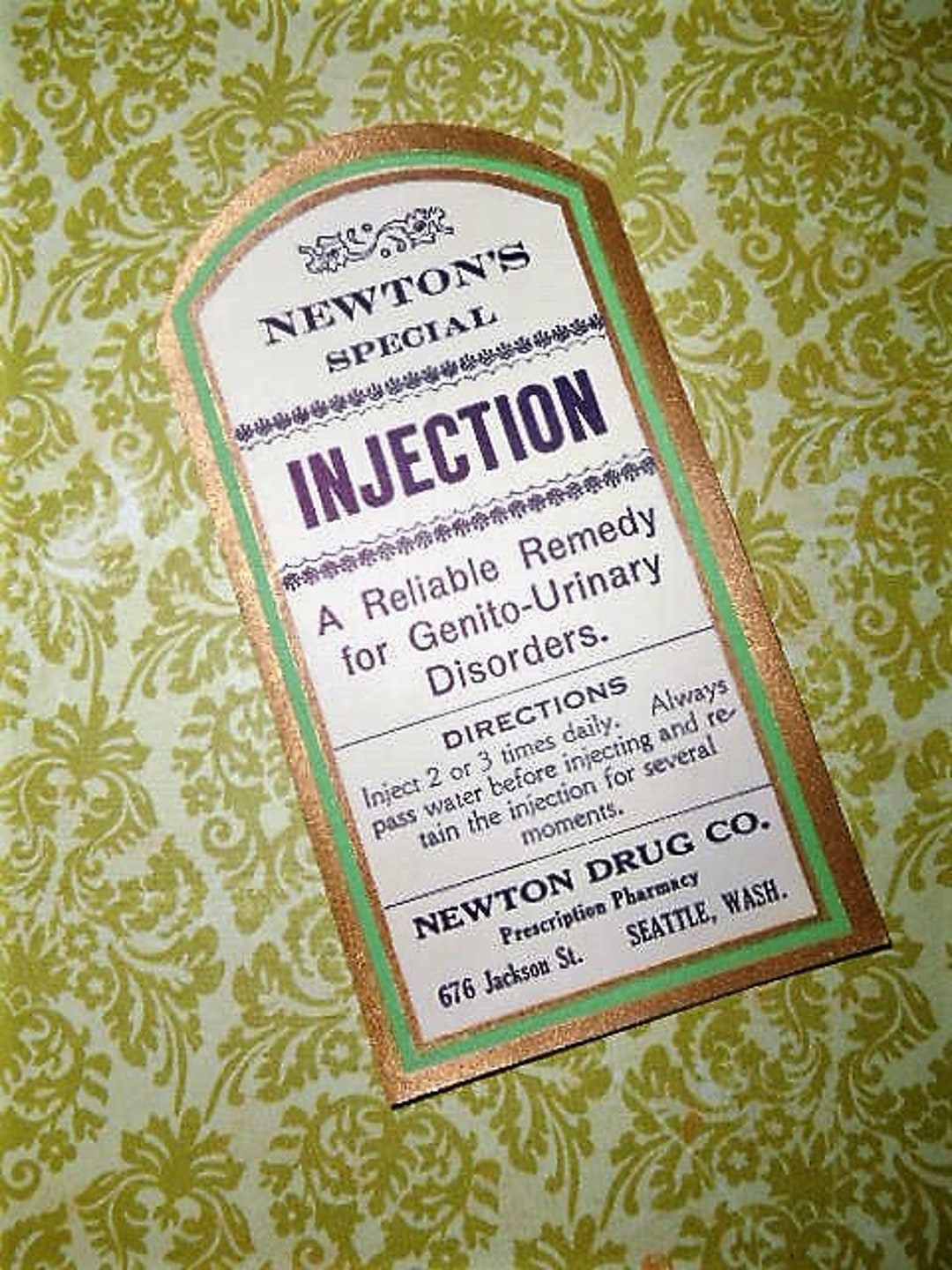 Edwardian STD VD Apothecary Labels Genito Urinary Syphilis Mercury ...