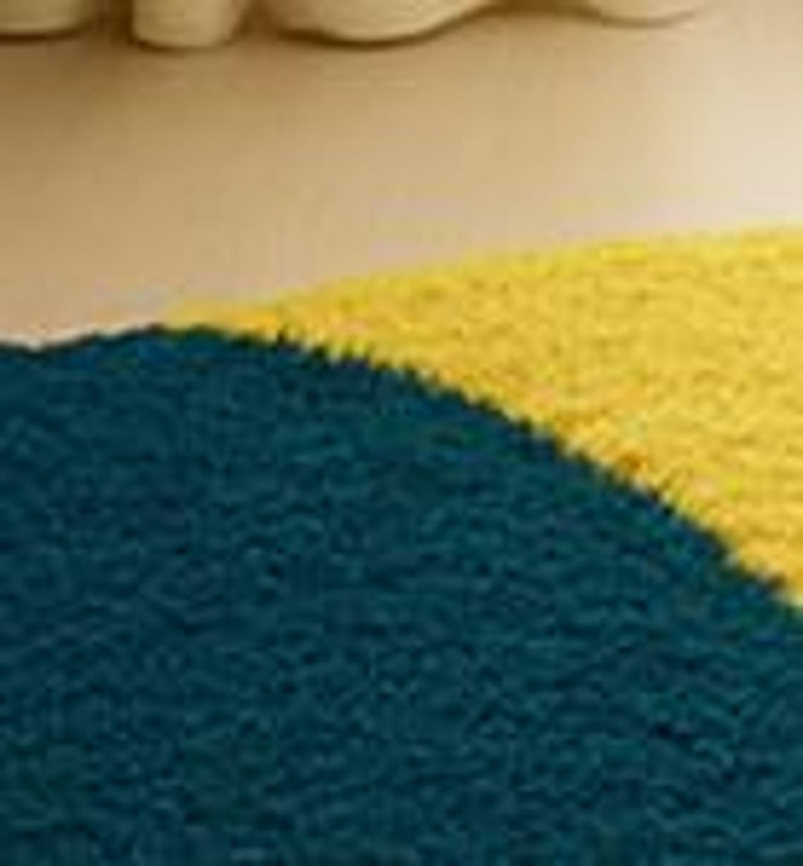 Mid-century Modern Round Area Rug, Groovy Wavy Design - Etsy