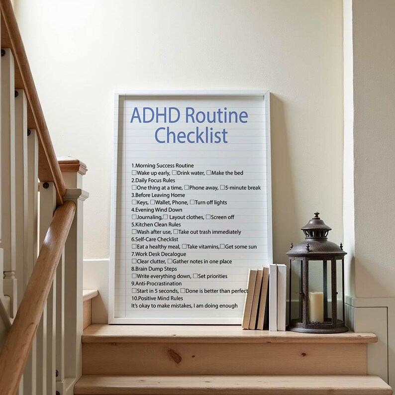ADHD Routine Checklist Bundle, Mental Health Tracker (digital Download ...