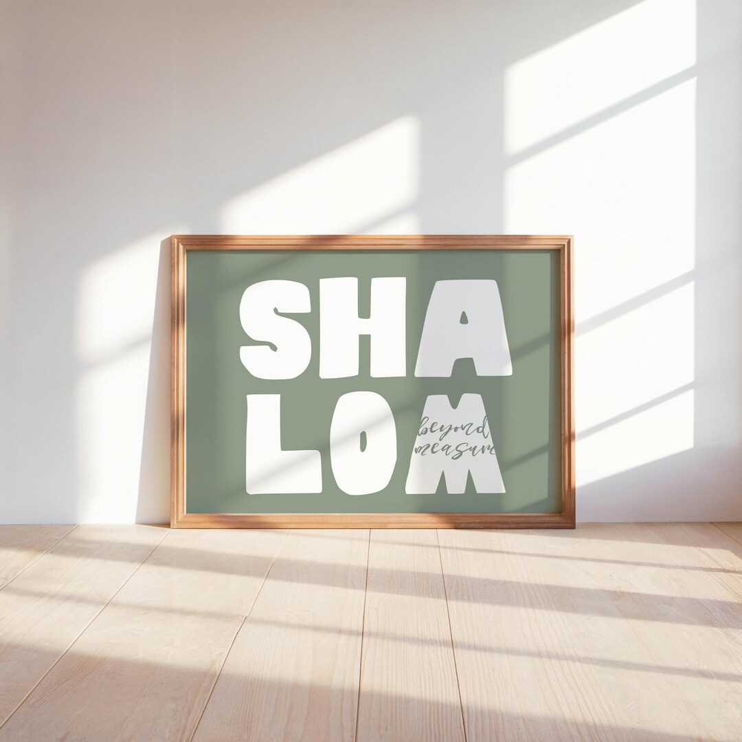 Beyond Measure Shalom, Christian Wall Art, Prayer Room Decor, Digital ...