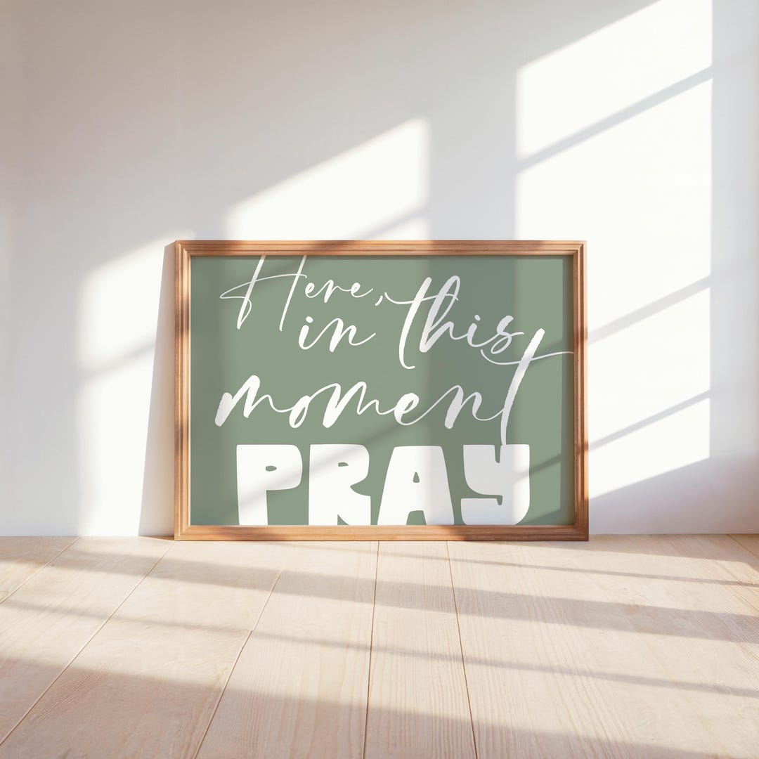 Gentle Prayer Printable Wall Art, Minimalist Christian Decor (instant ...