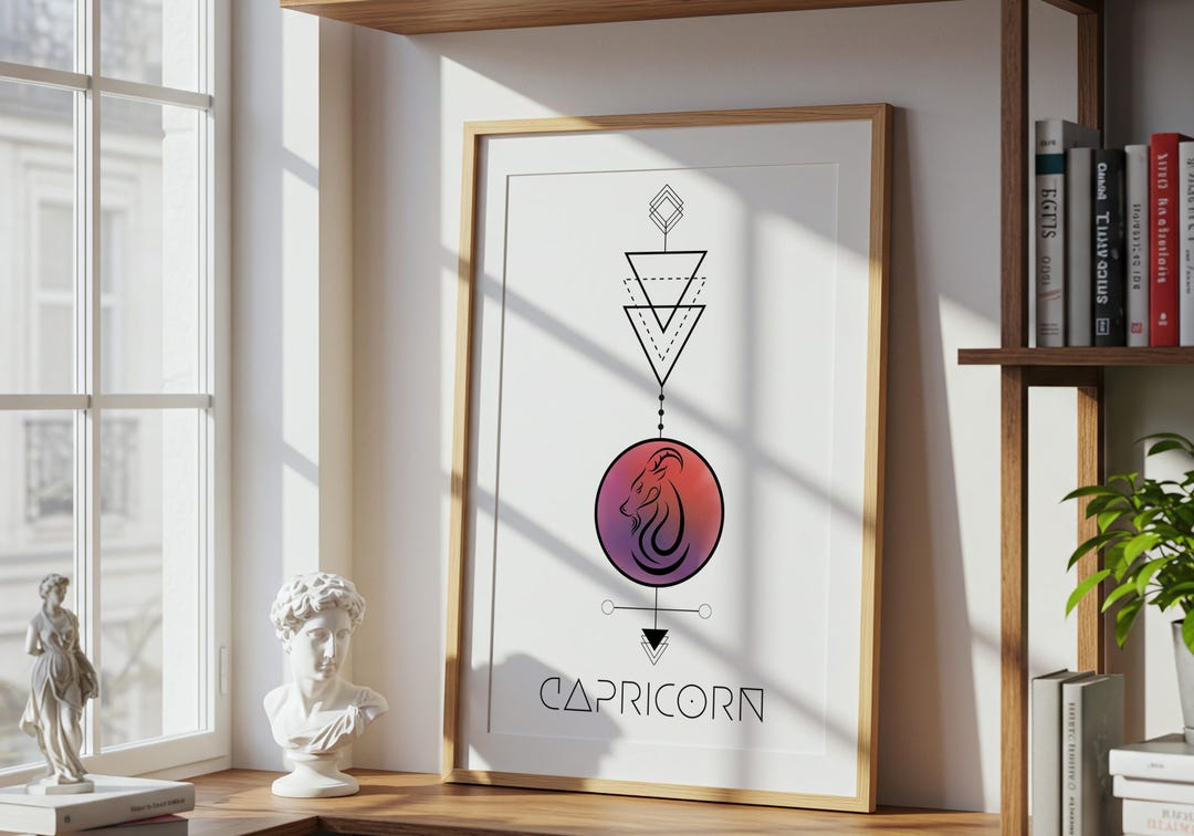 Capricorn Aura Zodiac Print | Modern Astrology Poster | Zodiac Sign ...