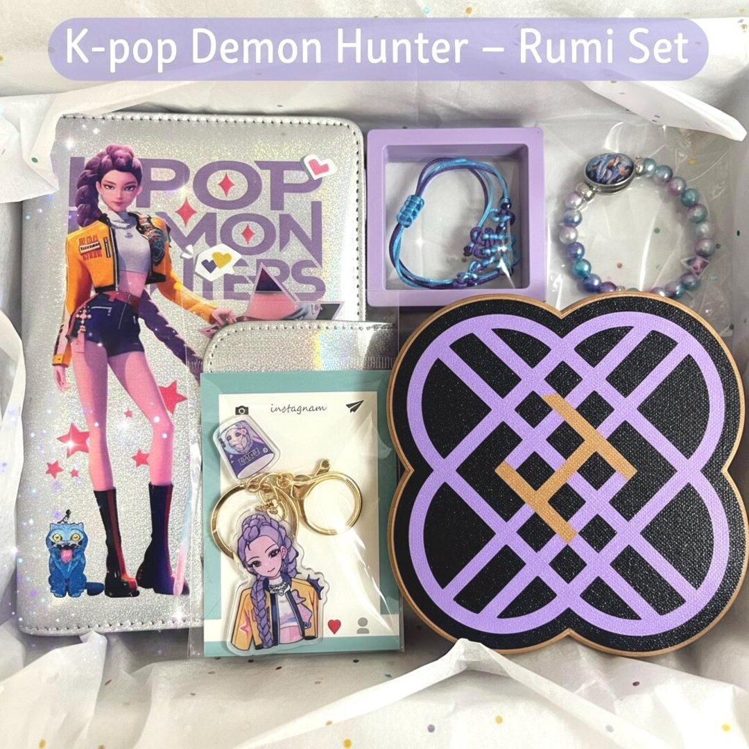 K-pop Demon Hunters Gift Set, Rumi Collection : HUNTR/X Jewelry Box ...