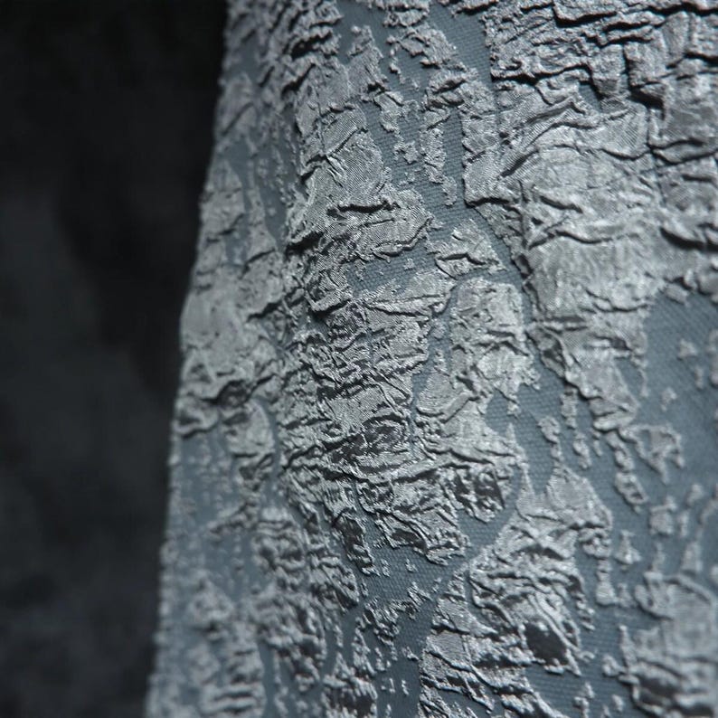 Stone Texture 3D Jacquard Crinkle Fabric – Creative Designer Material ...