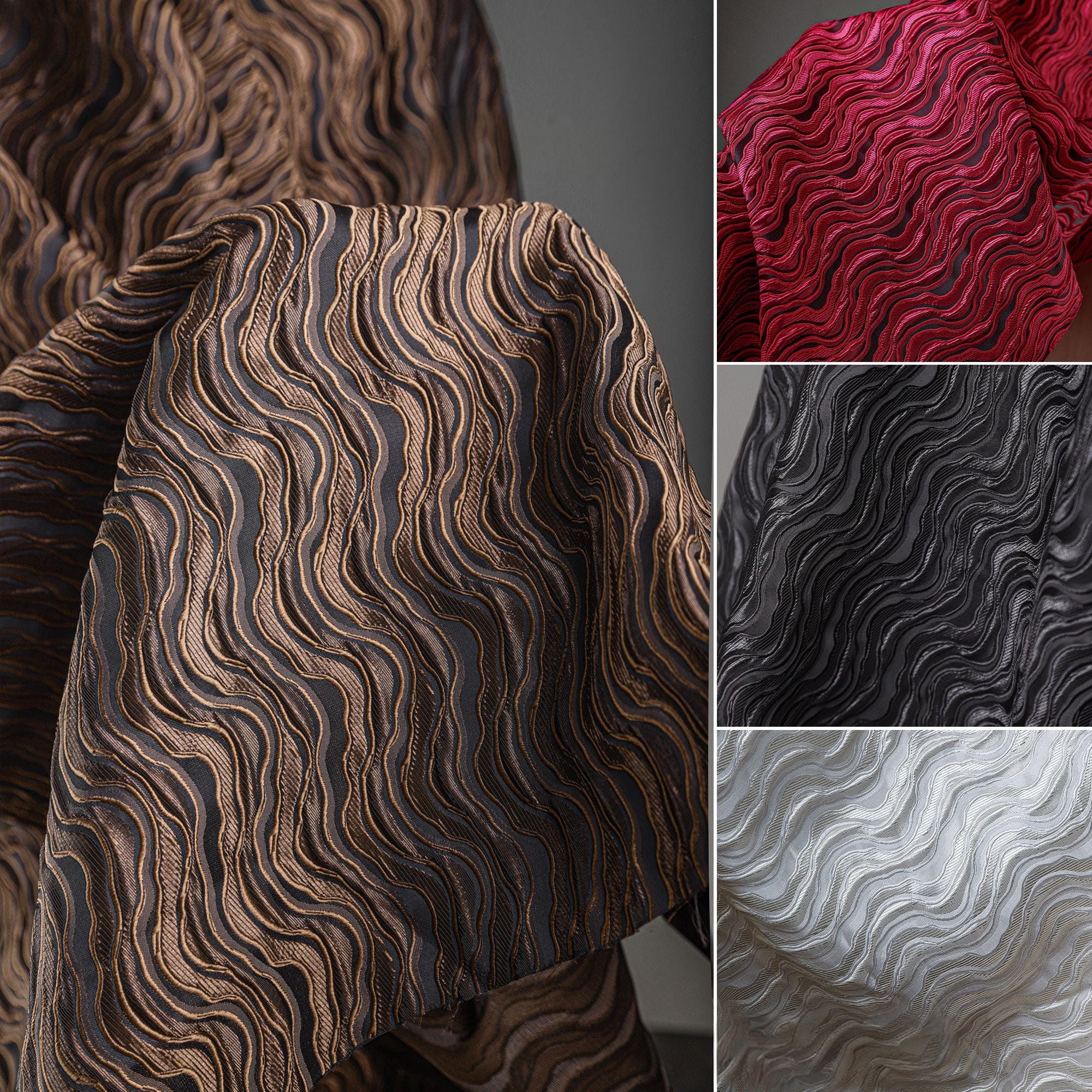 Water Ripple Jacquard - Heavy 3D Relief Textured Artistic Fabric - Etsy