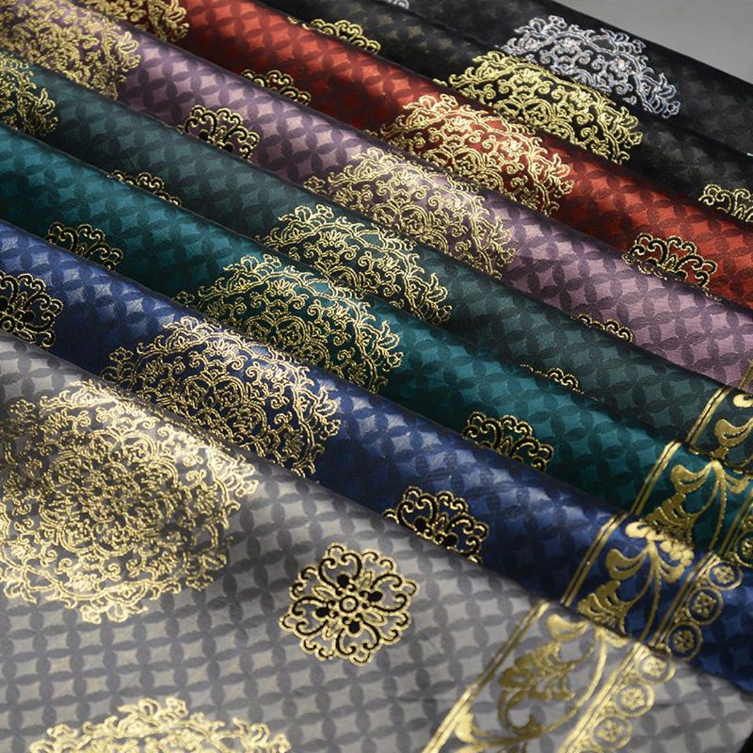 Mandala Gold Brocade, Iridescent Hanfu Fabric, Winter Mamian Skirt ...