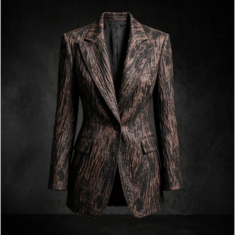 Extreme Texture Jacquard Fabric – Tone-on-tone Wasteland Niche Suiting ...