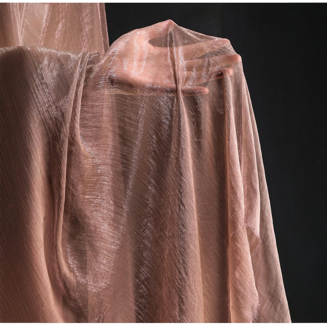Dusty Rose Tea-stained Chiffon, Sheer Drapable Fabric for Boho Dresses ...