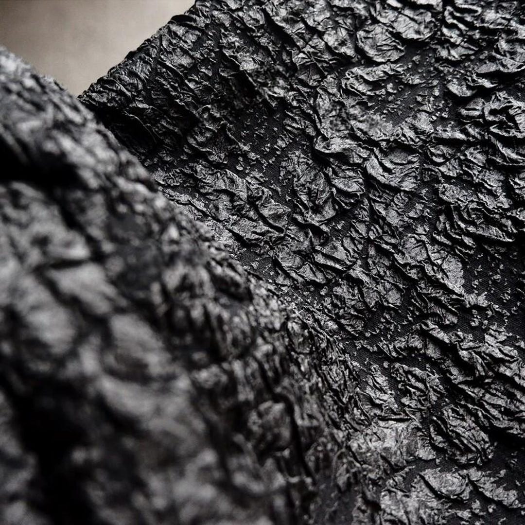 Stone Texture 3D Jacquard Crinkle Fabric – Creative Designer Material ...