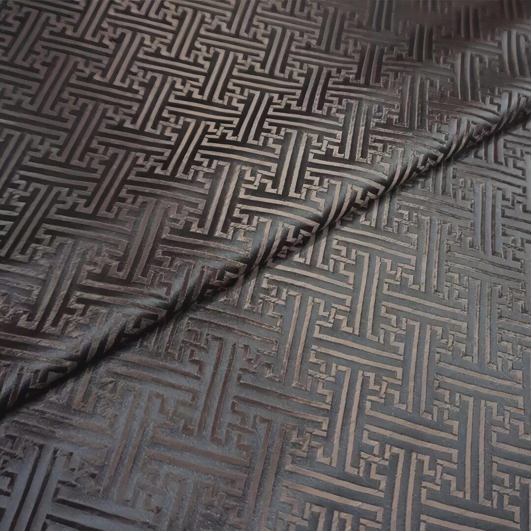 Black Silk Brocade With Wanzi Pattern - Traditional Chinese Jacquard ...