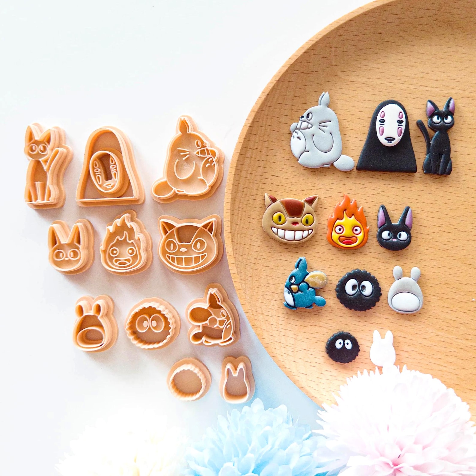 Anime Forest Spirit Clay Cutters: Kawaii Character Earring & Cookie ...