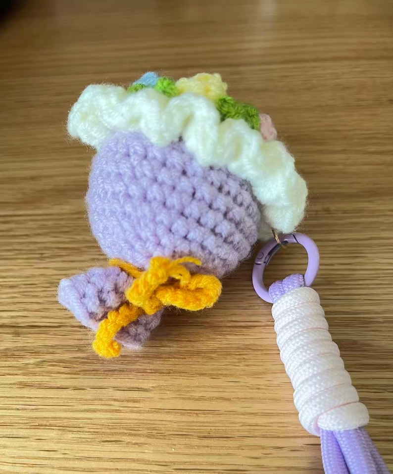 Buy 1 Get 1 Free:personalized Knitted Letter Keychain & Crochet Rose ...