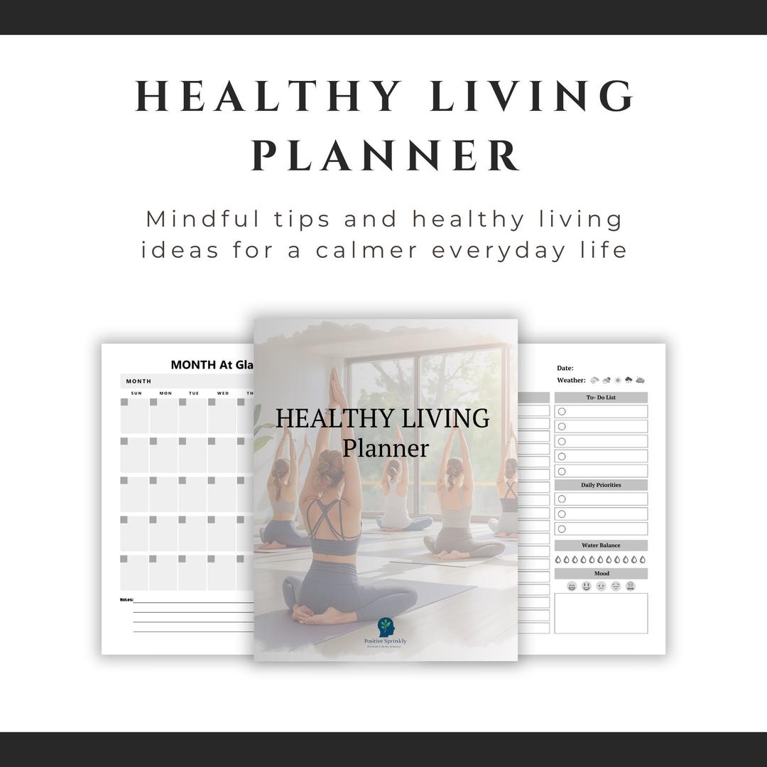 Healthy Living Planner | Fitness & Wellness Journal | Daily Health ...