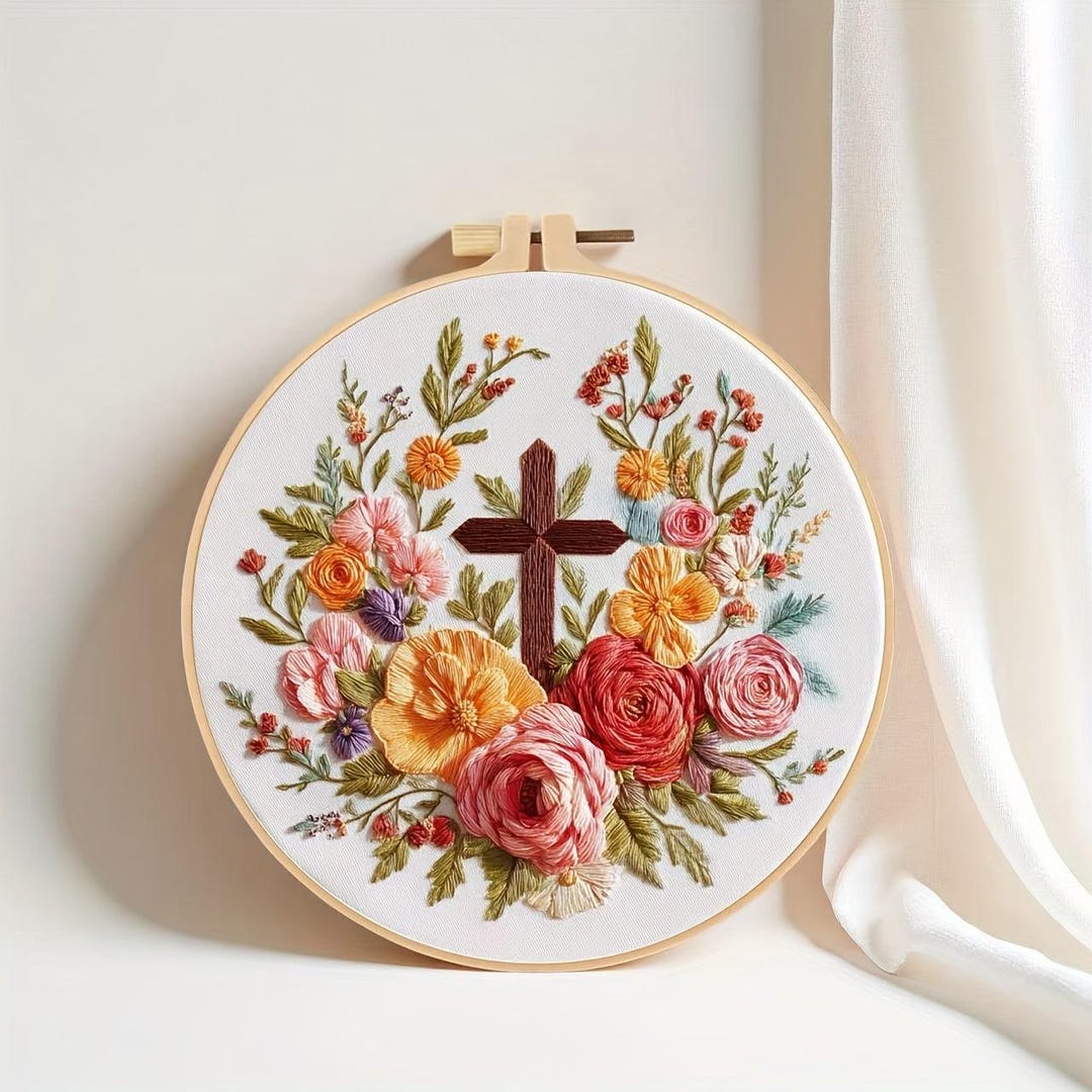 Jesus Cross Embroidery Kit – Beginner DIY Craft, Home Décor - Etsy