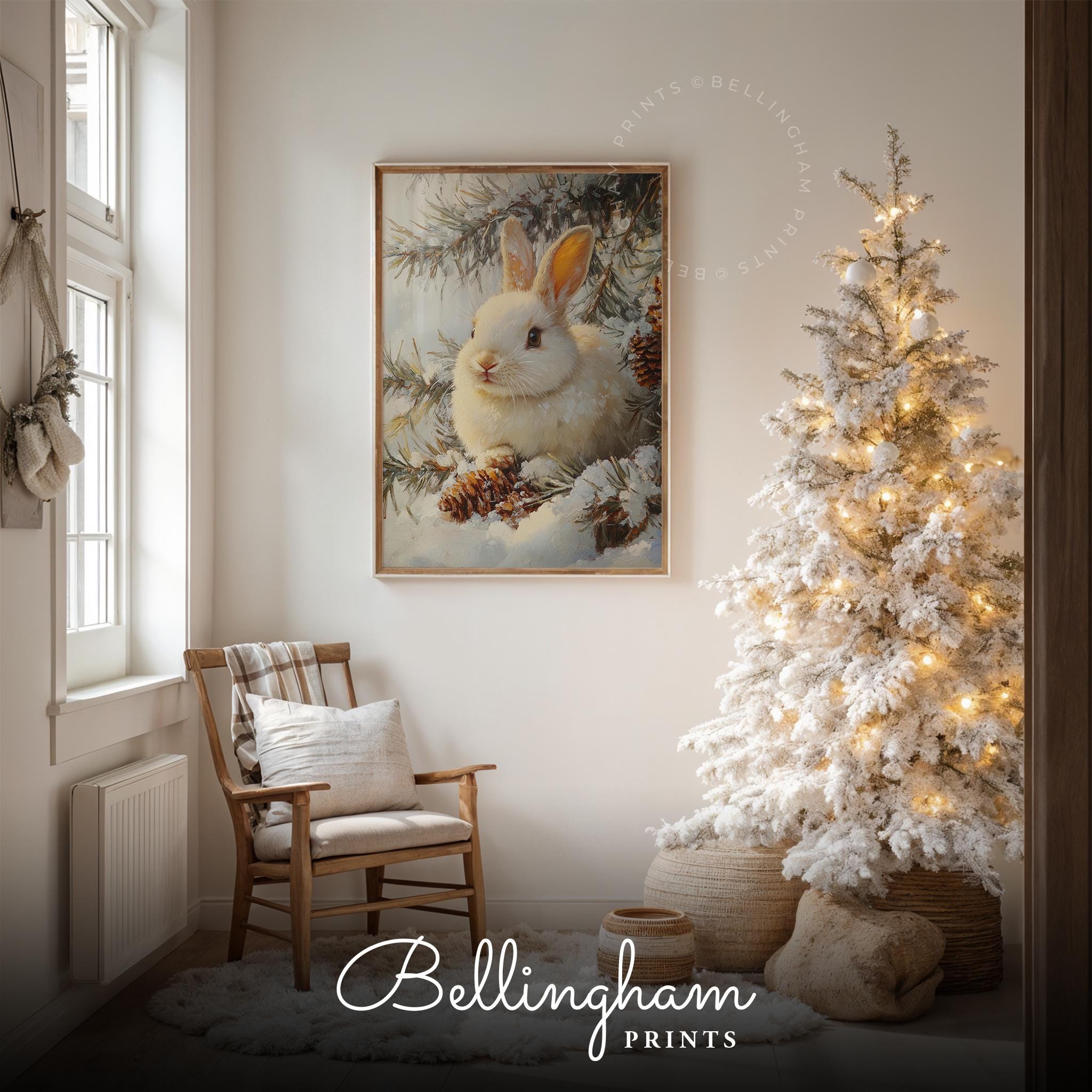 Winter Rabbit Print – Rustic Cottagecore Still Life (digital Download ...