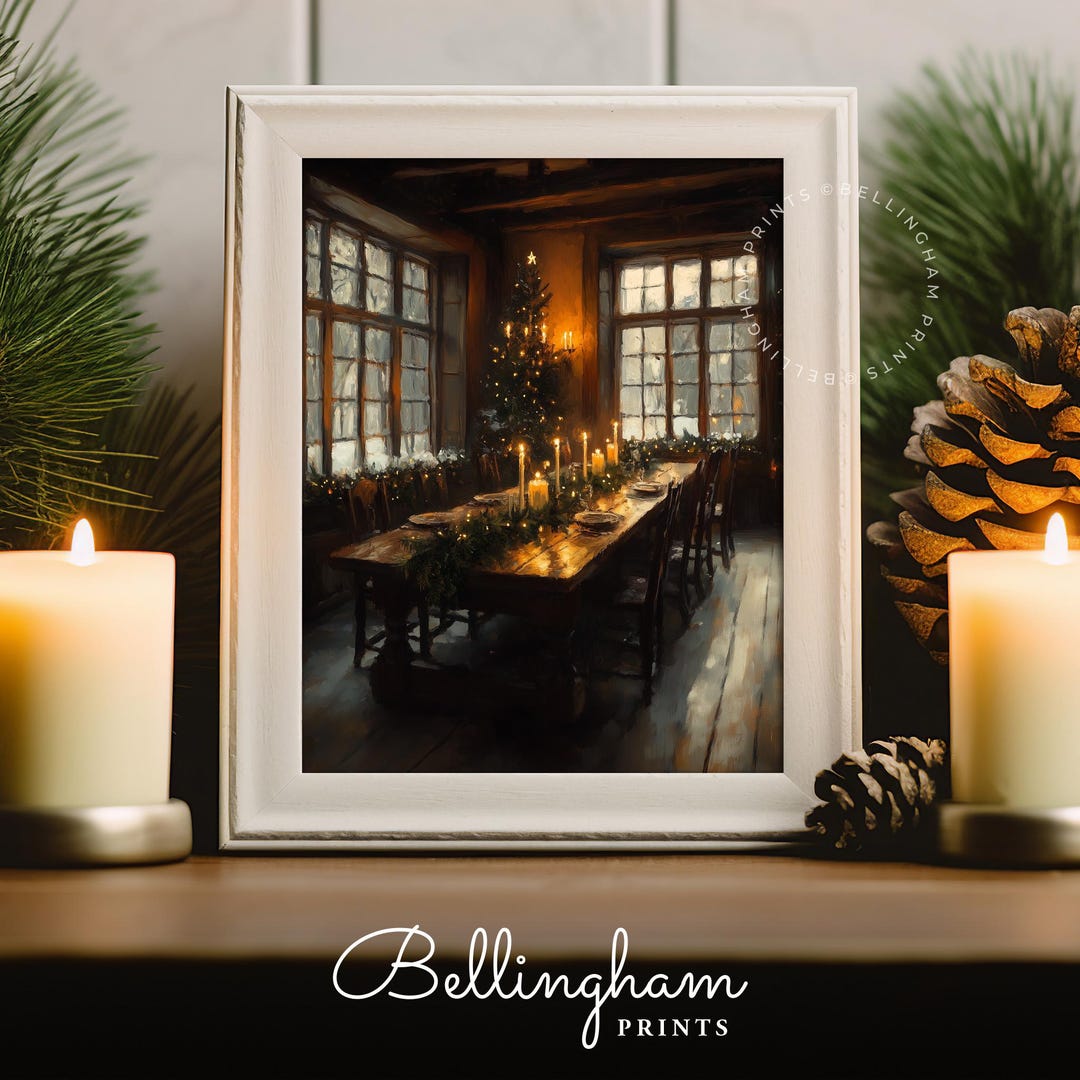 Rustic Christmas Dinner Printable – Festive Farmhouse Wall Art (digital ...
