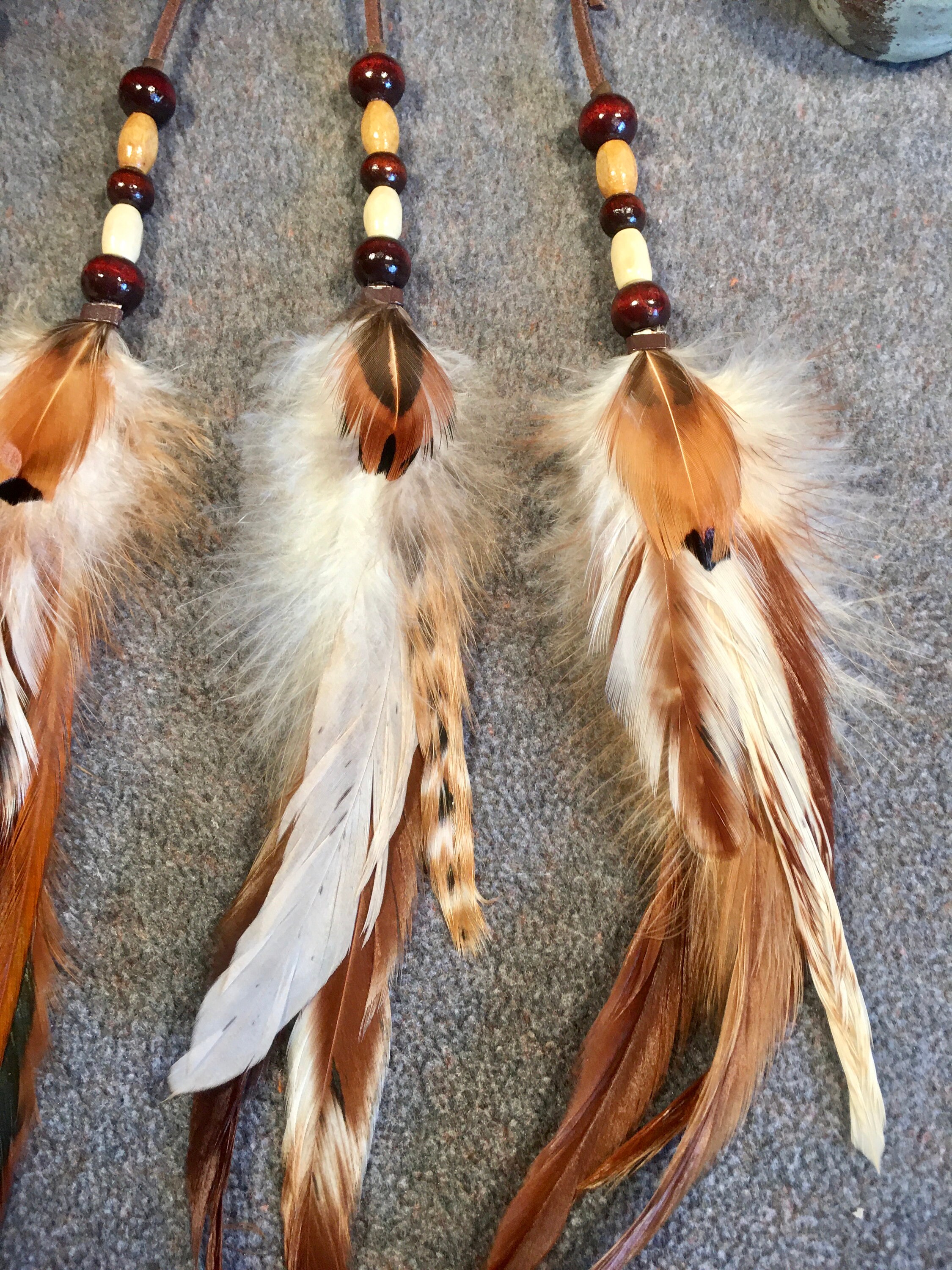 Wild and Free Feather Hair Clip Soft Golden Cream Vibrant Bronze Long ...