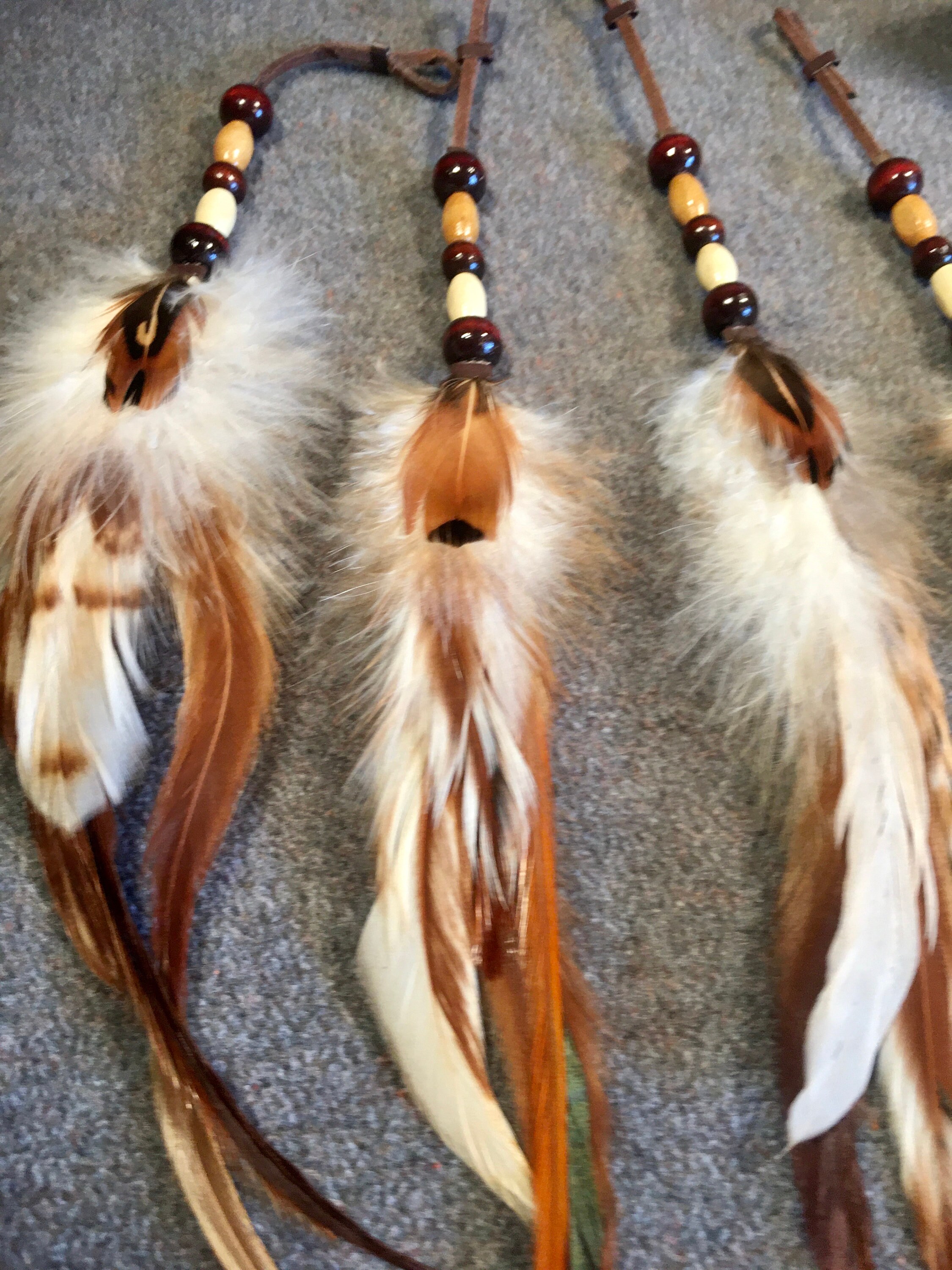 Wild and Free Feather Hair Clip Soft Golden Cream Vibrant Bronze Long ...
