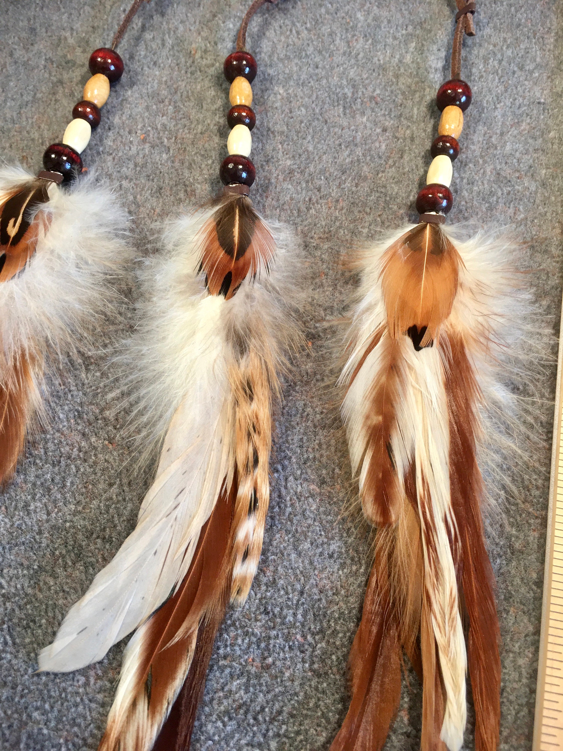 Wild and Free Feather Hair Clip Soft Golden Cream Vibrant Bronze Long ...