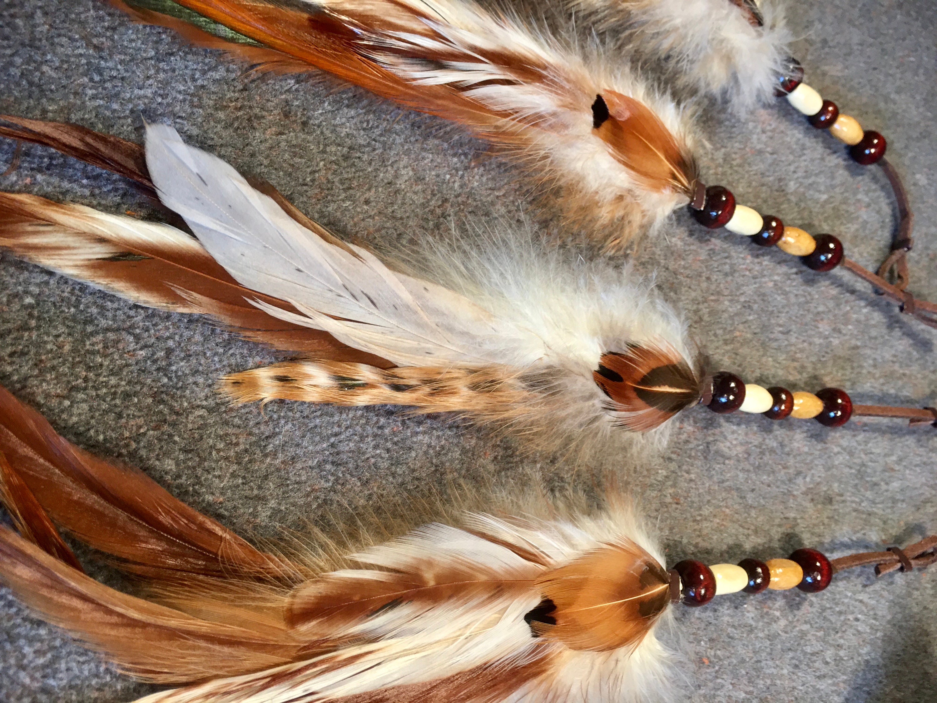 Wild and Free Feather Hair Clip Soft Golden Cream Vibrant Bronze Long ...