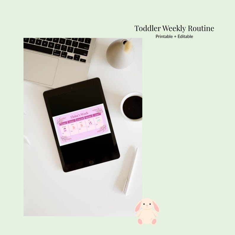 Editable Toddler Routine Chart | Canva Template | Digital Download ...