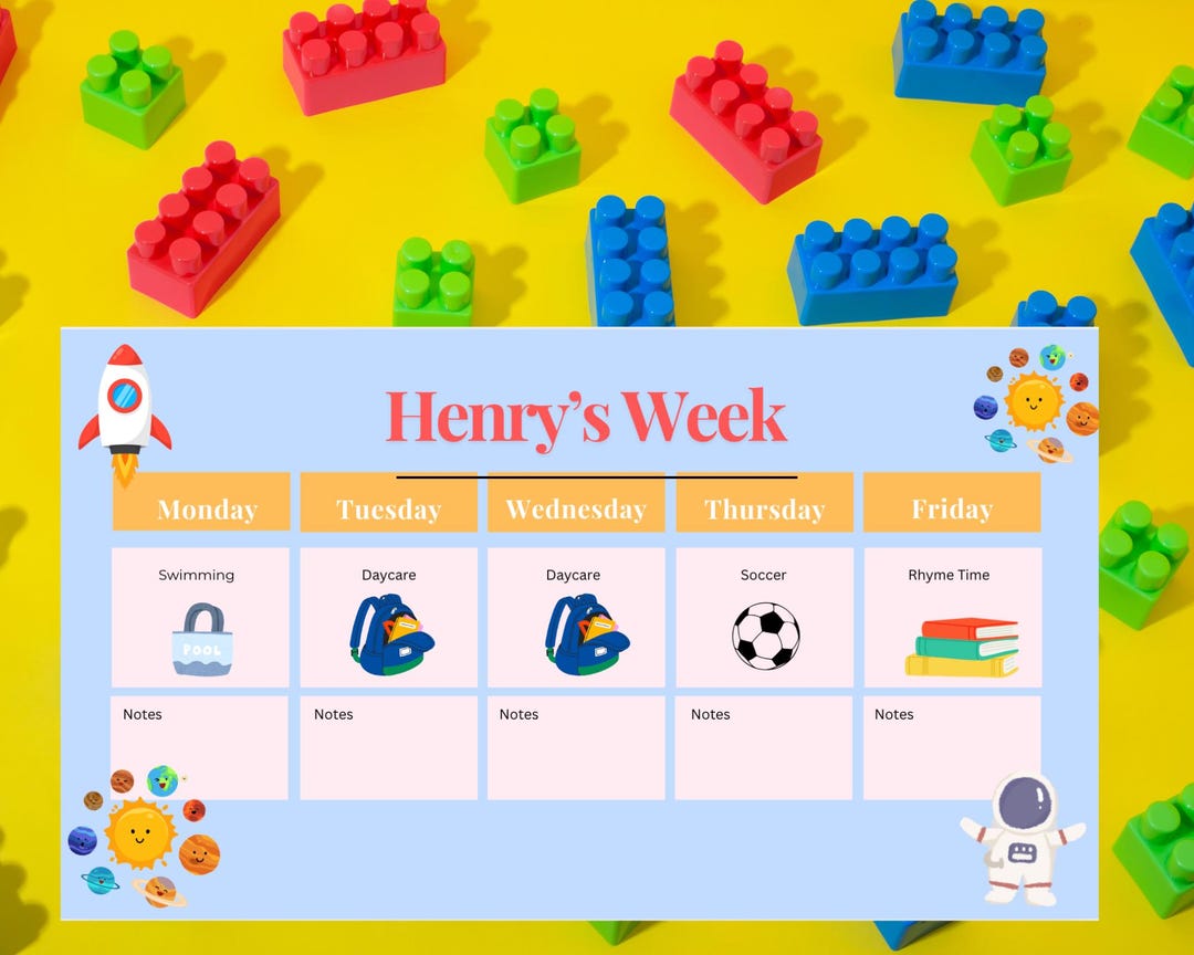 Editable Toddler Routine Chart | Canva Template | 12 Months + | Daily ...