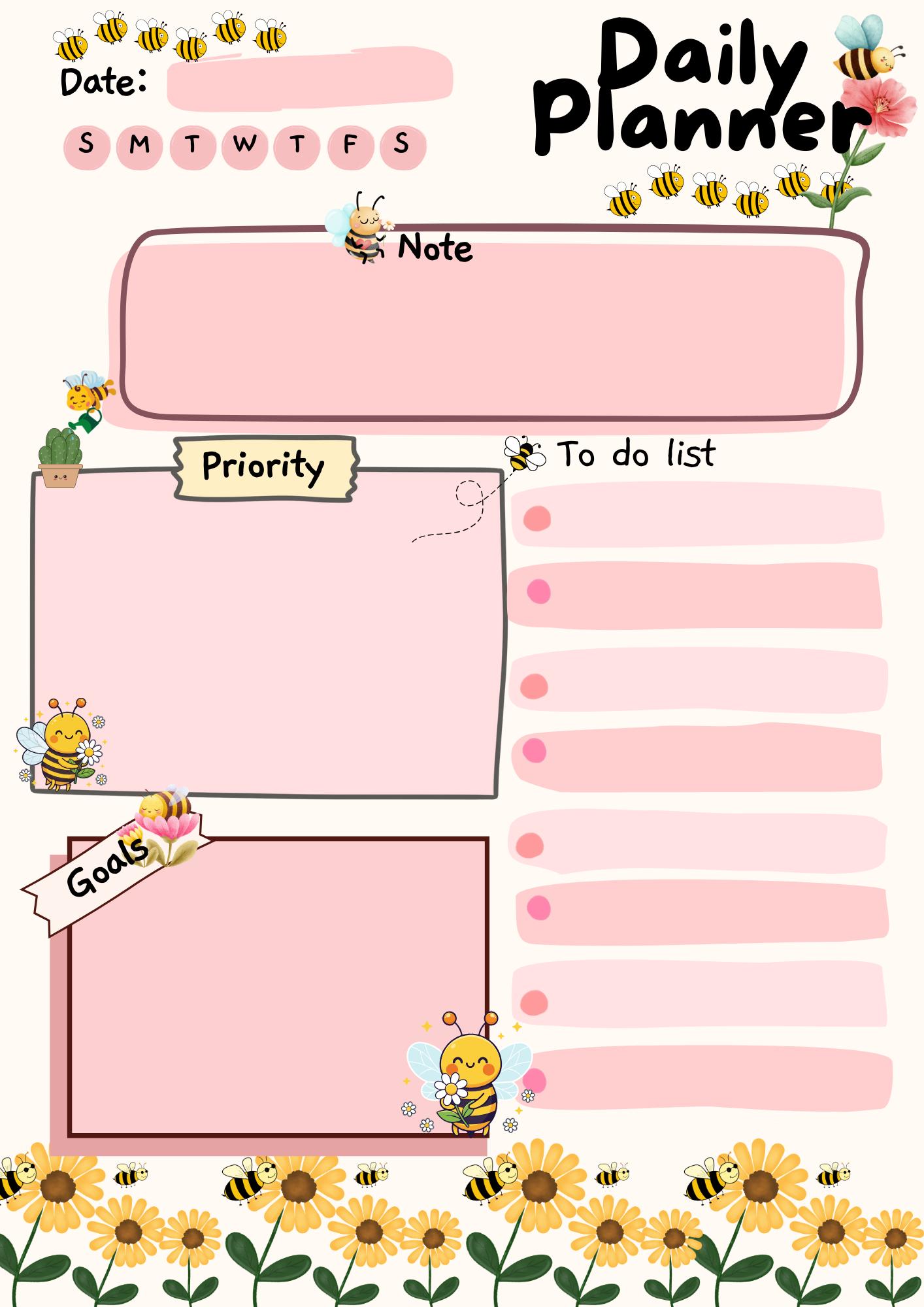 BEE DESIGN PLANNER A4 - Etsy