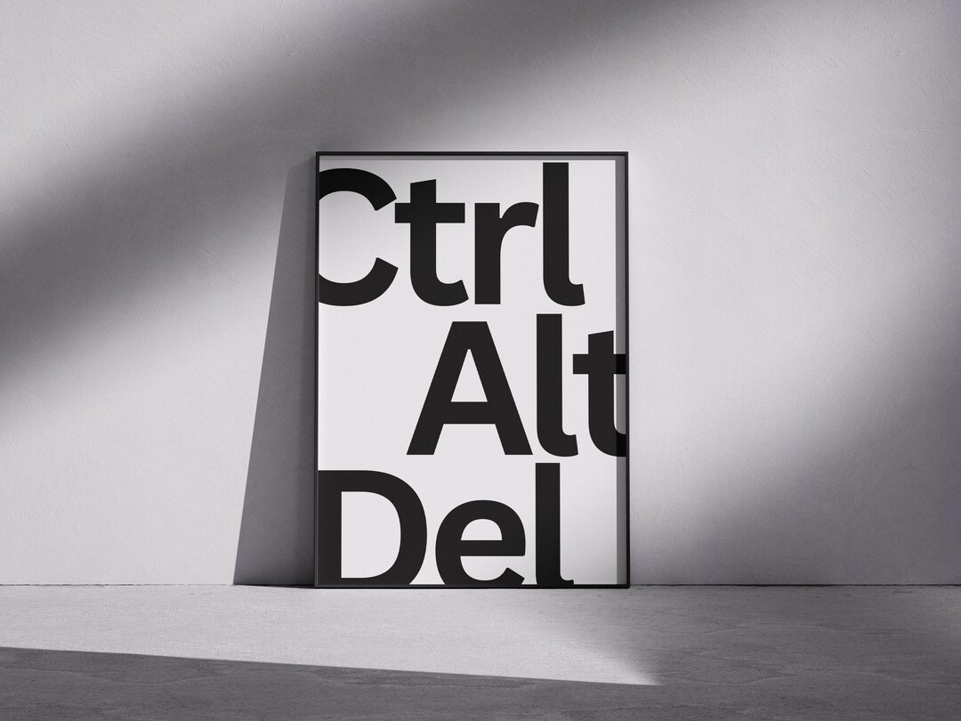 Ctrl Alt Del Poster, Tech Typography Print (digital Download) - Etsy