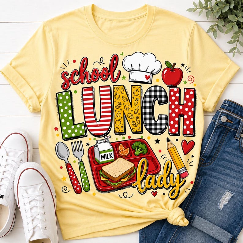 Lunch Lady Png, Back to School Sublimation Design, Lunch Lady Gift PNG ...