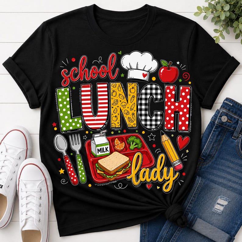 Lunch Lady Png, Back to School Sublimation Design, Lunch Lady Gift PNG ...